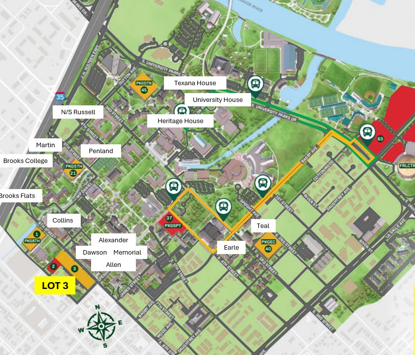 Lot 3: Allen Hall Surface | Department of Public Safety | Baylor University